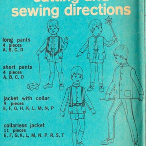 1960s BEATLES Nehru Style Suit Jacket Pants SZ 6 Simplicity 7883 - Etsy