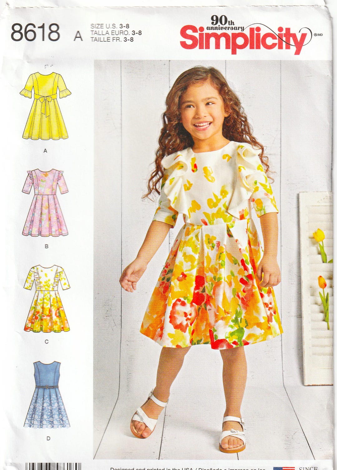Princess Seam Dresses 3-8 Simplicity 8618 - Etsy