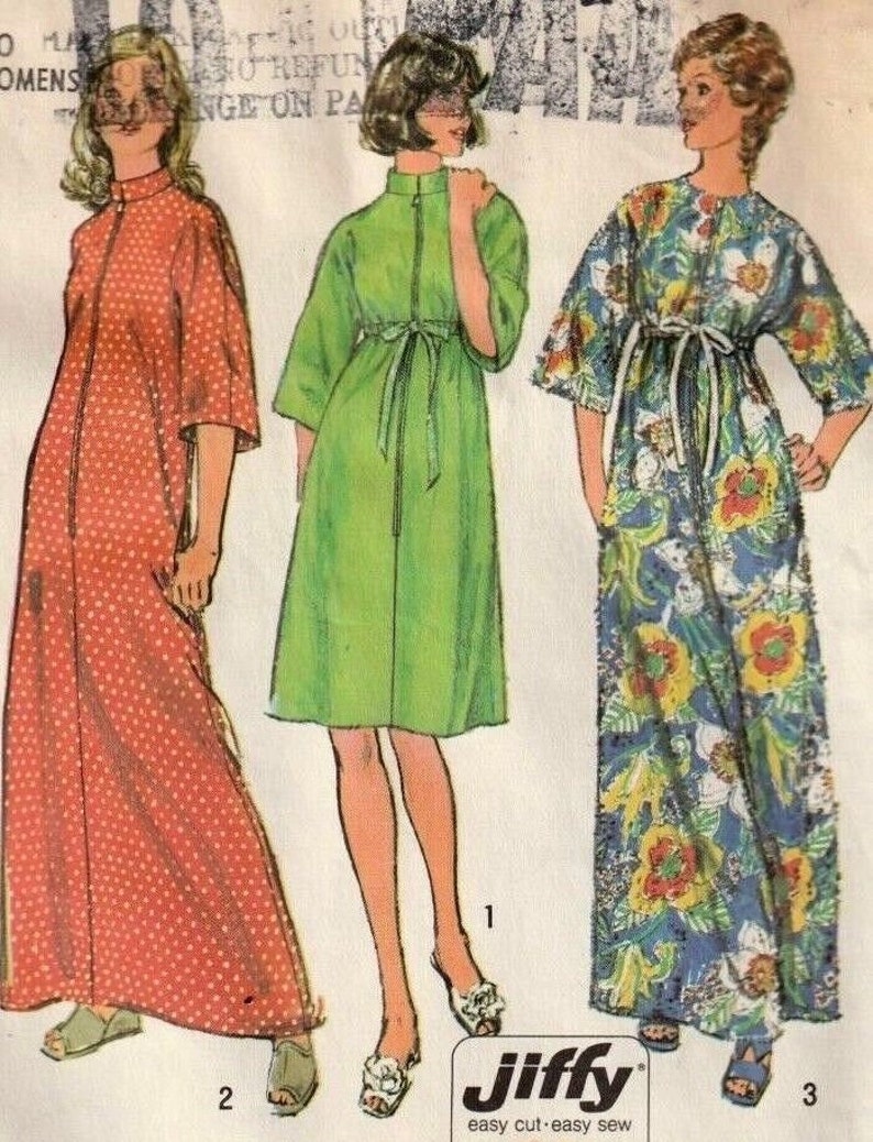 Jiffy Robe Caftan Muumuu 8-10 Simplicity 6048 - Etsy