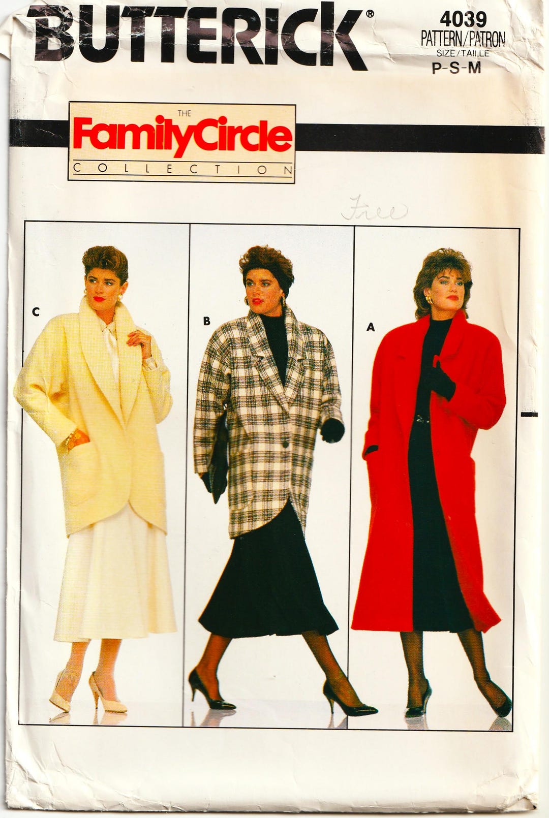 Loose Fitting Coat 6-14 Butterick 4039 - Etsy Canada
