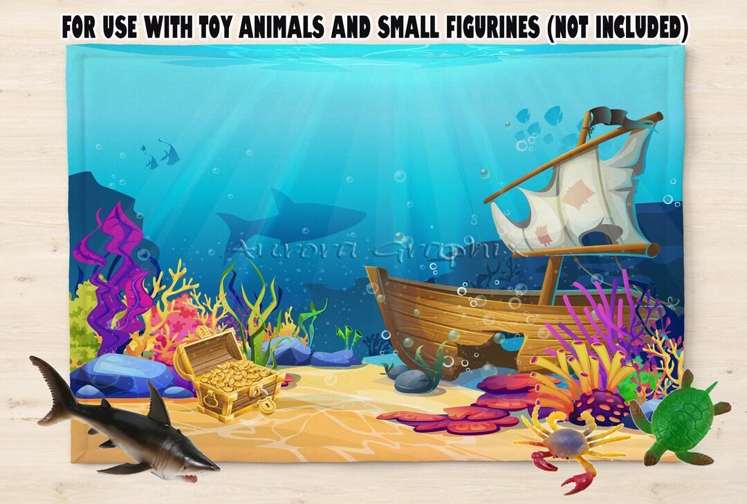 Under the Sea Ocean Theme DIGITAL Sublimation Design for Play Mat ...