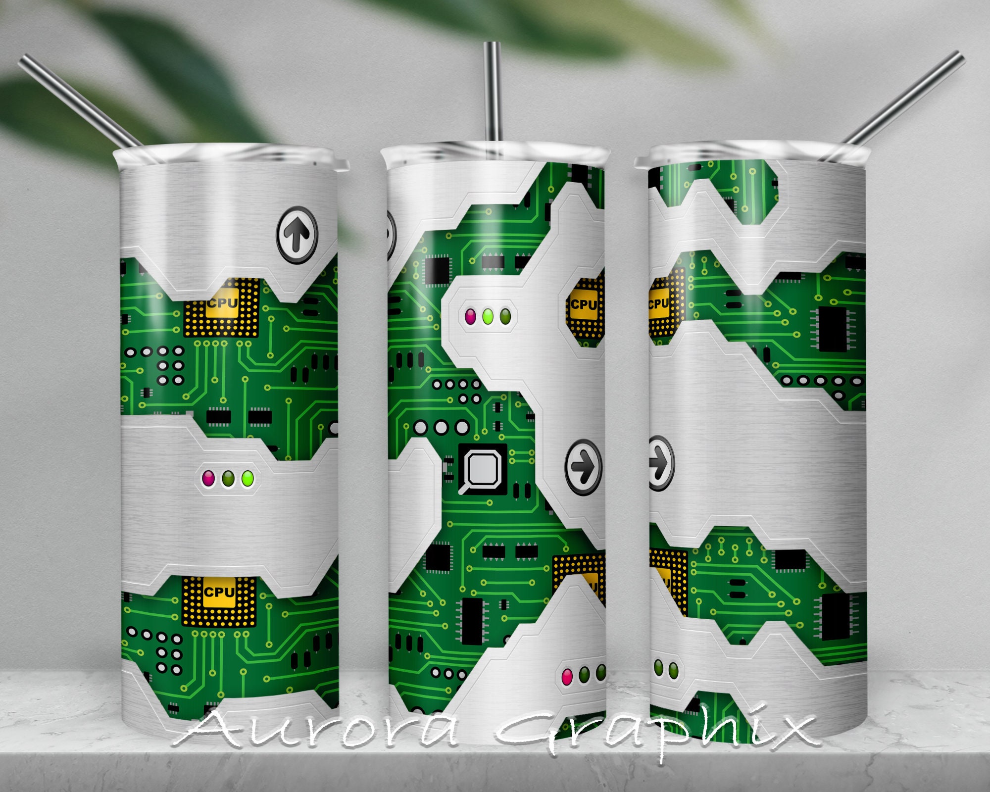 Computer Digital 20oz Skinny Tumbler Wrap Coding Tech Gamer - Etsy