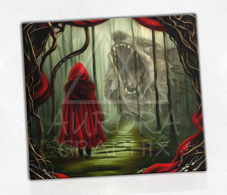 Little Red Riding Hood Digital 20oz Skinny Tumbler Wrap - Etsy