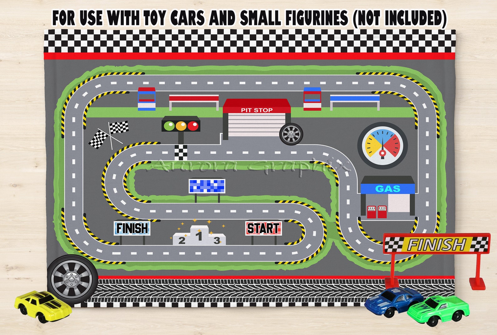 Race Car Track Racing DIGITAL Sublimation Design for Play Mat Placemats ...
