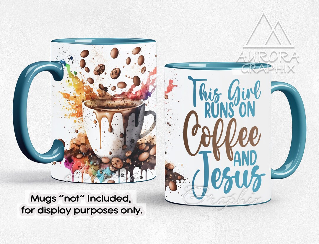 Coffee & Jesus - Coffee Mug Wrap 11oz 15oz Coffee Lover Religious ...