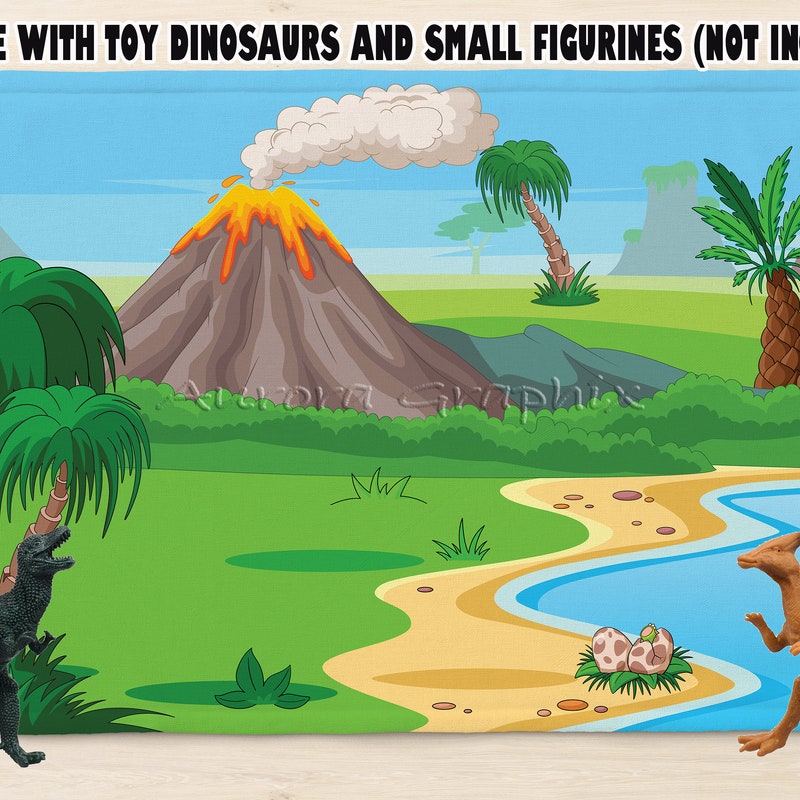 Dinosaur Theme Play Mat - Etsy