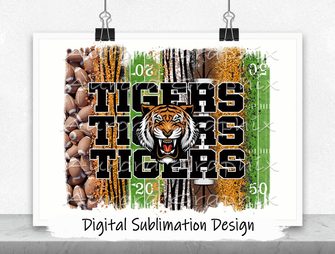 Tigers DIGITAL Sublimation Patch Brush Strokes Sports Team - Etsy