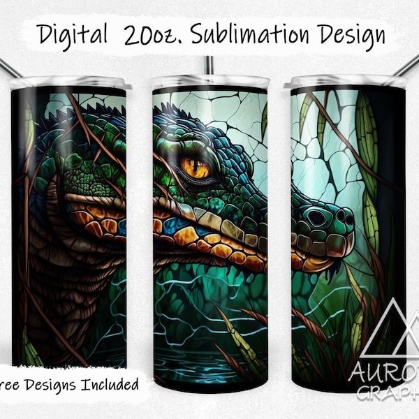 Stained Glass Alligator Pattern - Etsy