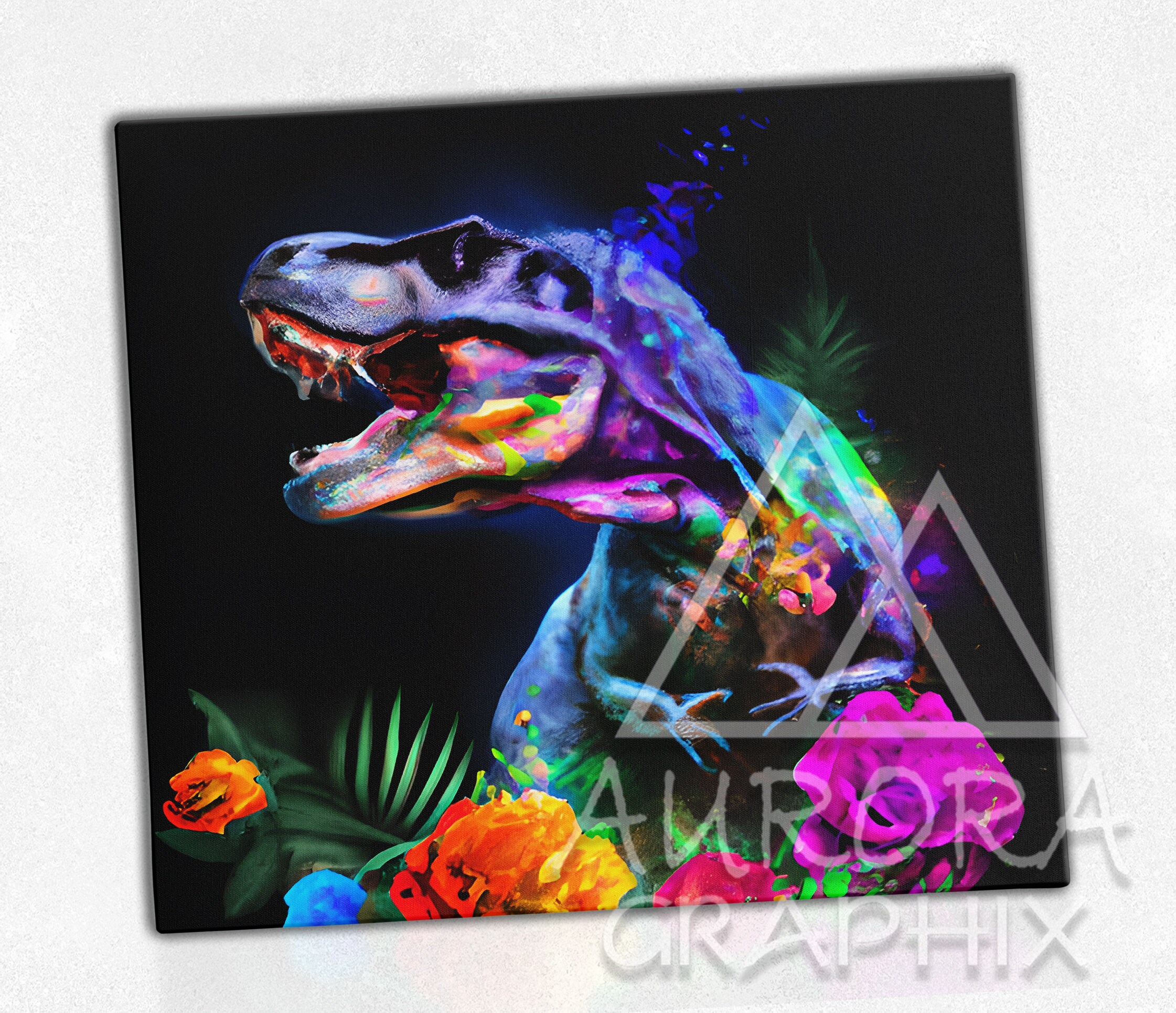 T-rex Tyrannosaurus Rex Digital 20oz Skinny Tumbler Wrap - Etsy
