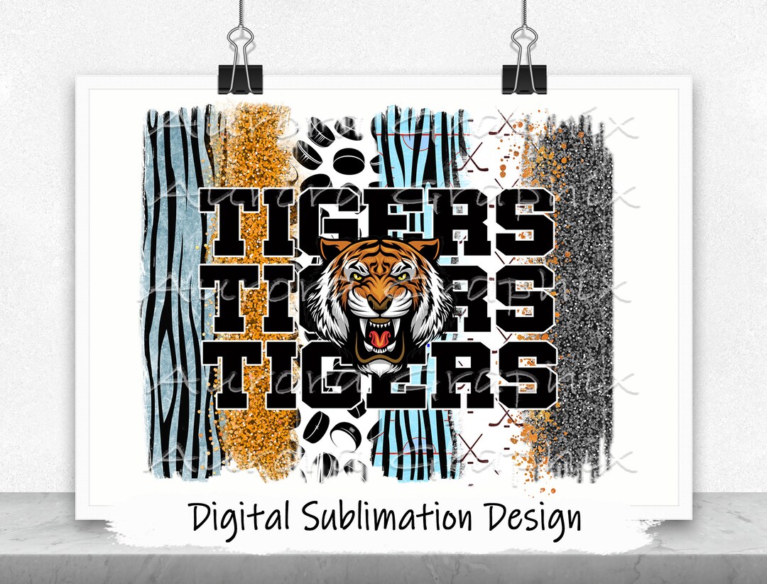 Tigers DIGITAL Sublimation Patch Brush Strokes Sports Team - Etsy