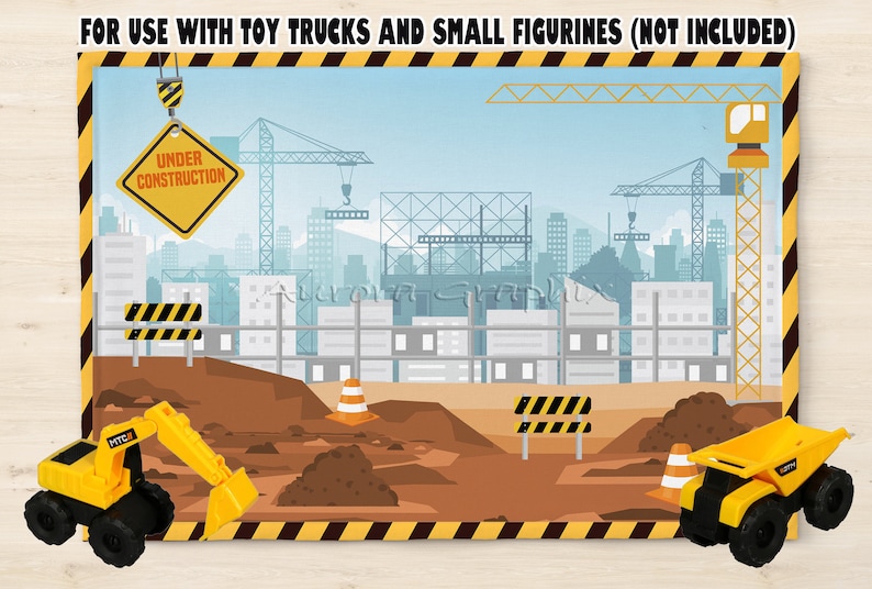 Construction Theme DIGITAL Sublimation Design for Play Mat - Etsy