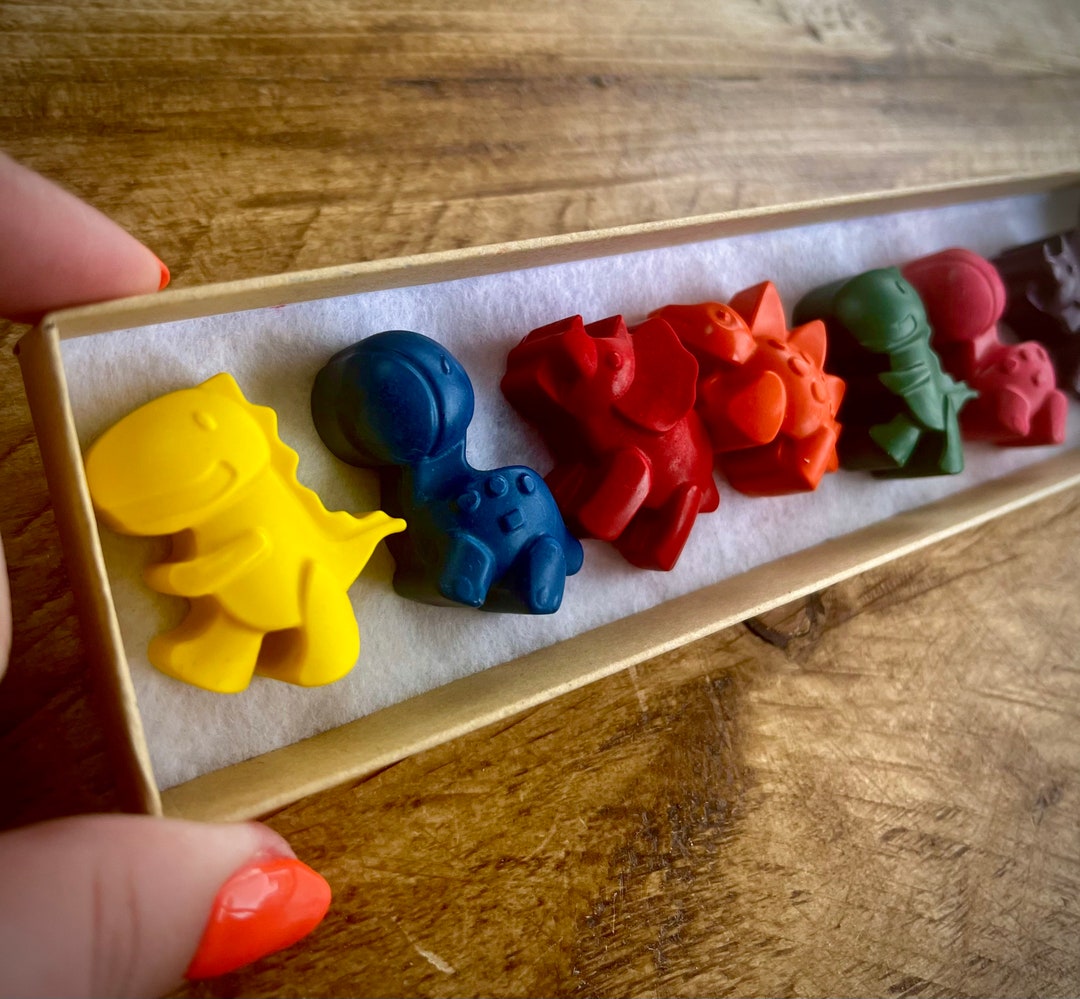Dinosaur Wax Crayons Dinosaur Gifts Crayon Favours Childrens Gift - Etsy