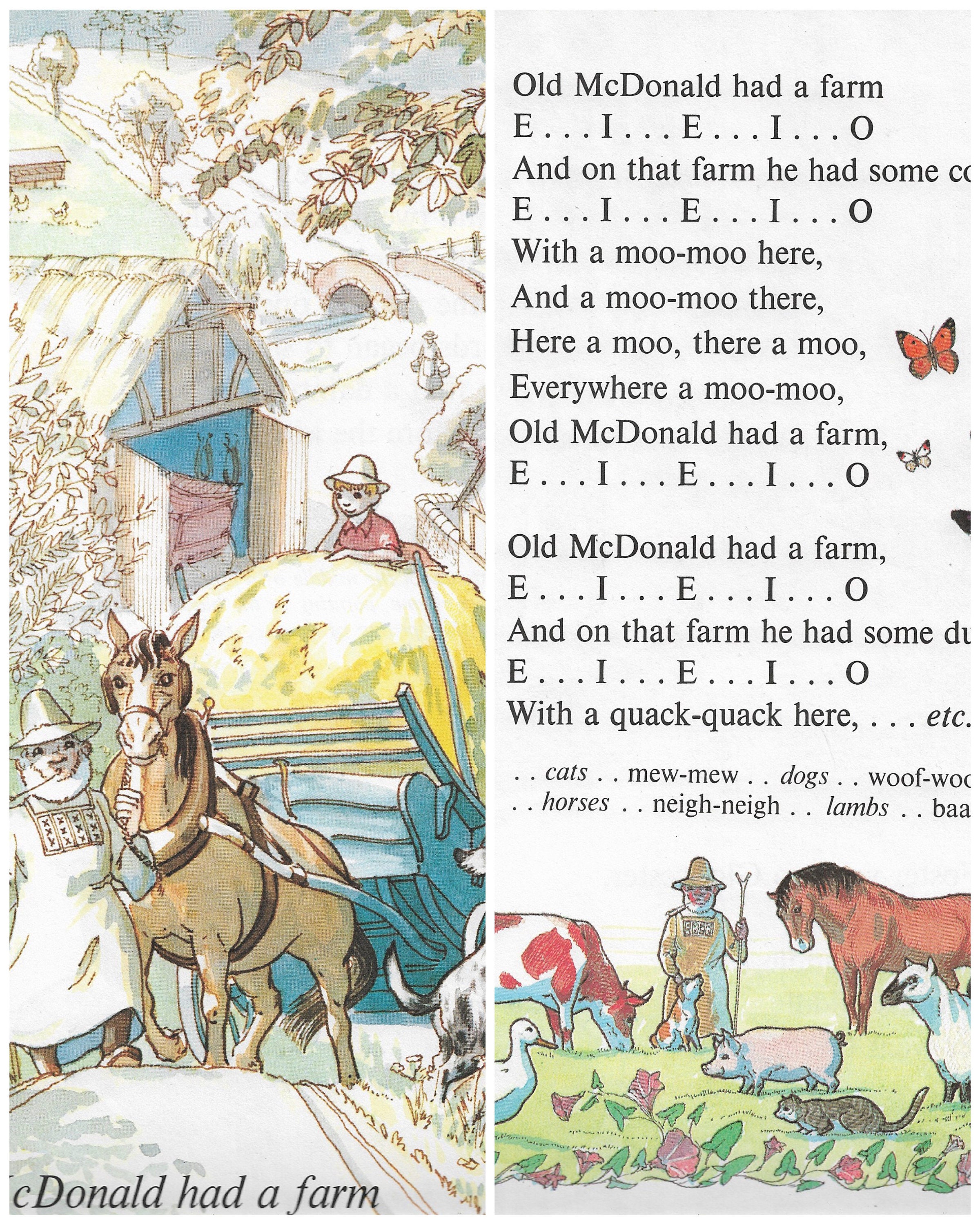 Art & Collectibles Lithographs Prints TWO PRINTS Old McDonald Had a ...