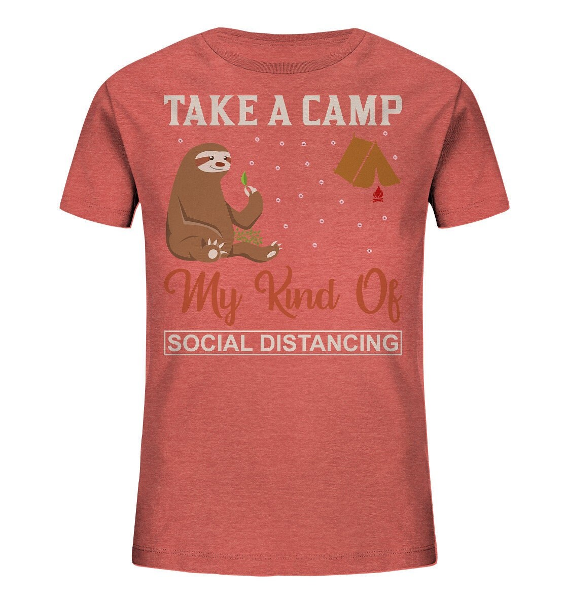 Sloth Take a Camp My Kind of Social Distancing Organic Vegan | Etsy