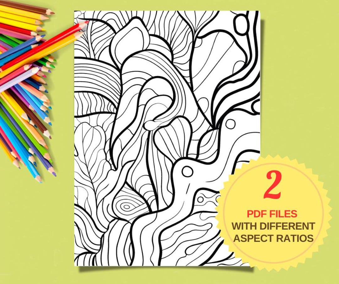 Giant Coloring Poster 'abstract Patterns' for a Gift to a Friend, Joint ...