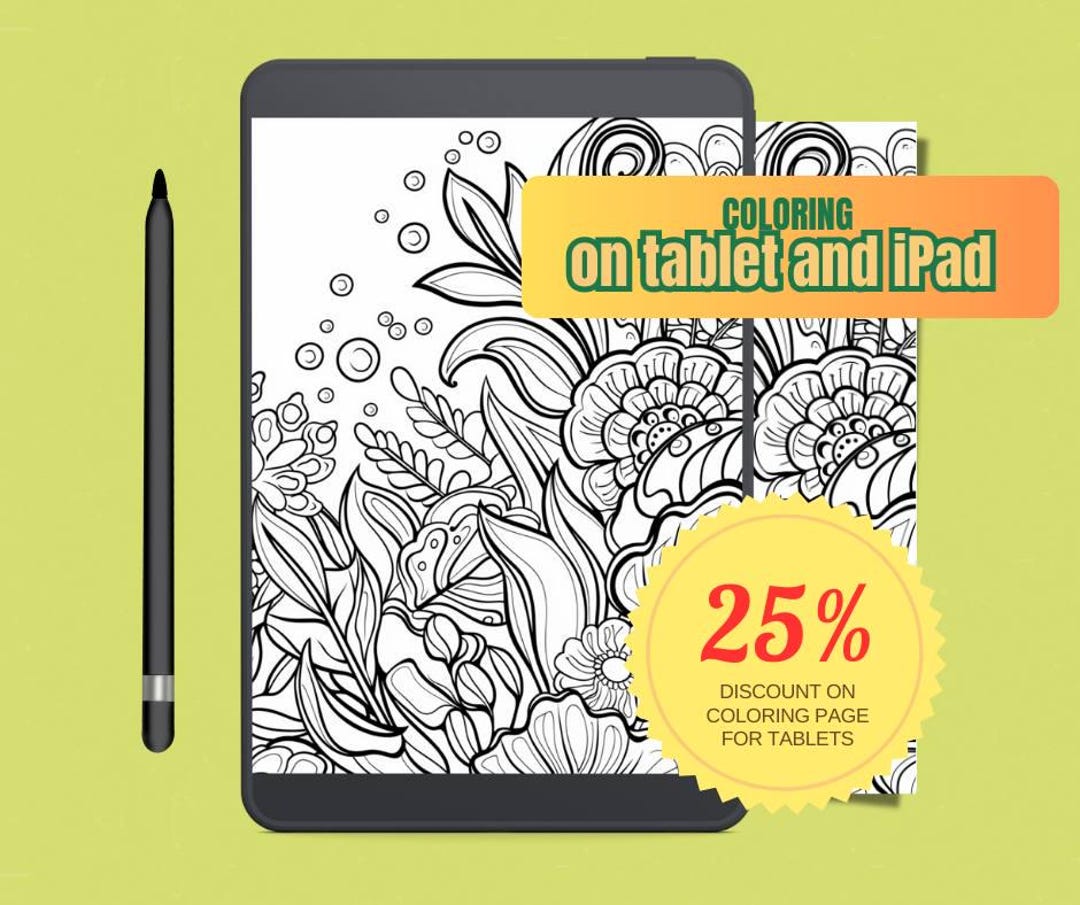 Digital Coloring Page 'underwater World' for Ipad, Tablet & Ipad ...