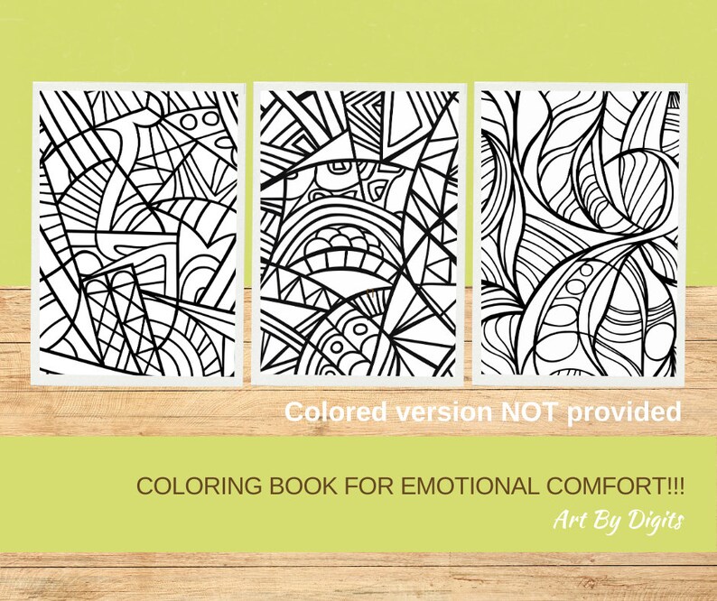 Coloring Book 'abstract Patterns' - Instant Download for Emotional ...