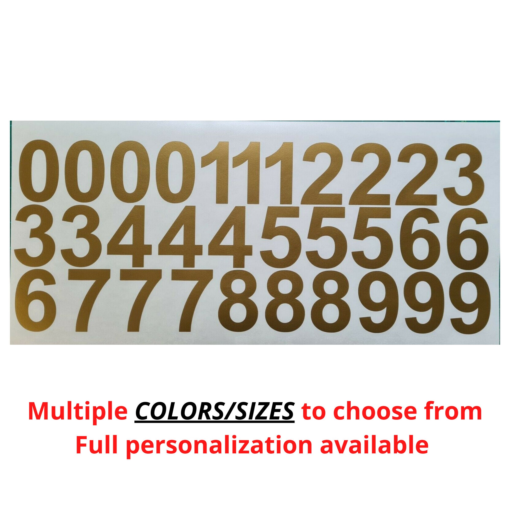 Sticky Vinyl Numbers Stickers Decals Bin Door Office Home Weather Proof ...
