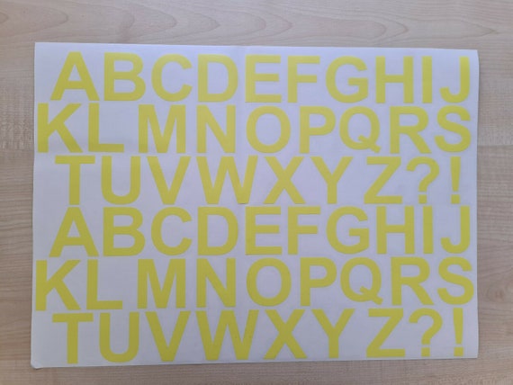 LETTERS Vinyl Decals A to Z Stickers Kit Full Alphabet Mug - Etsy