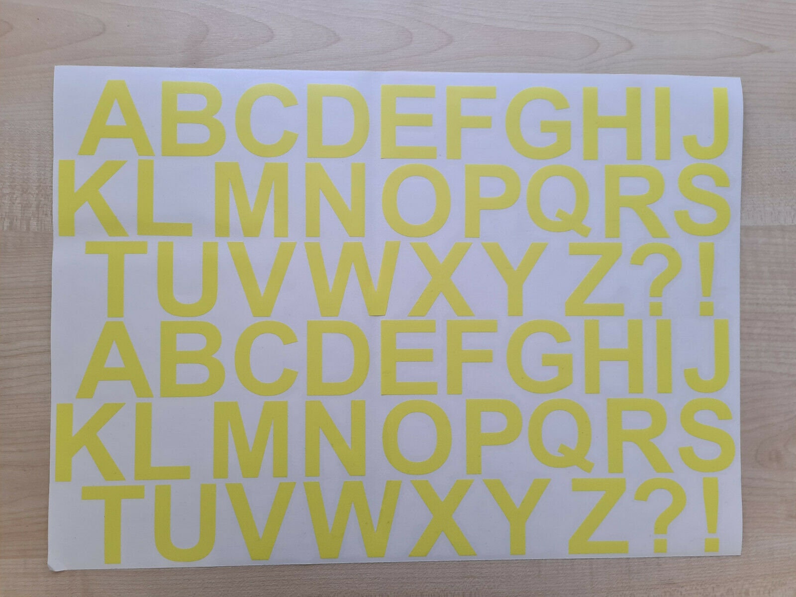 LETTERS Vinyl Decals A to Z Stickers Kit Full Alphabet Mug Craft Wall ...