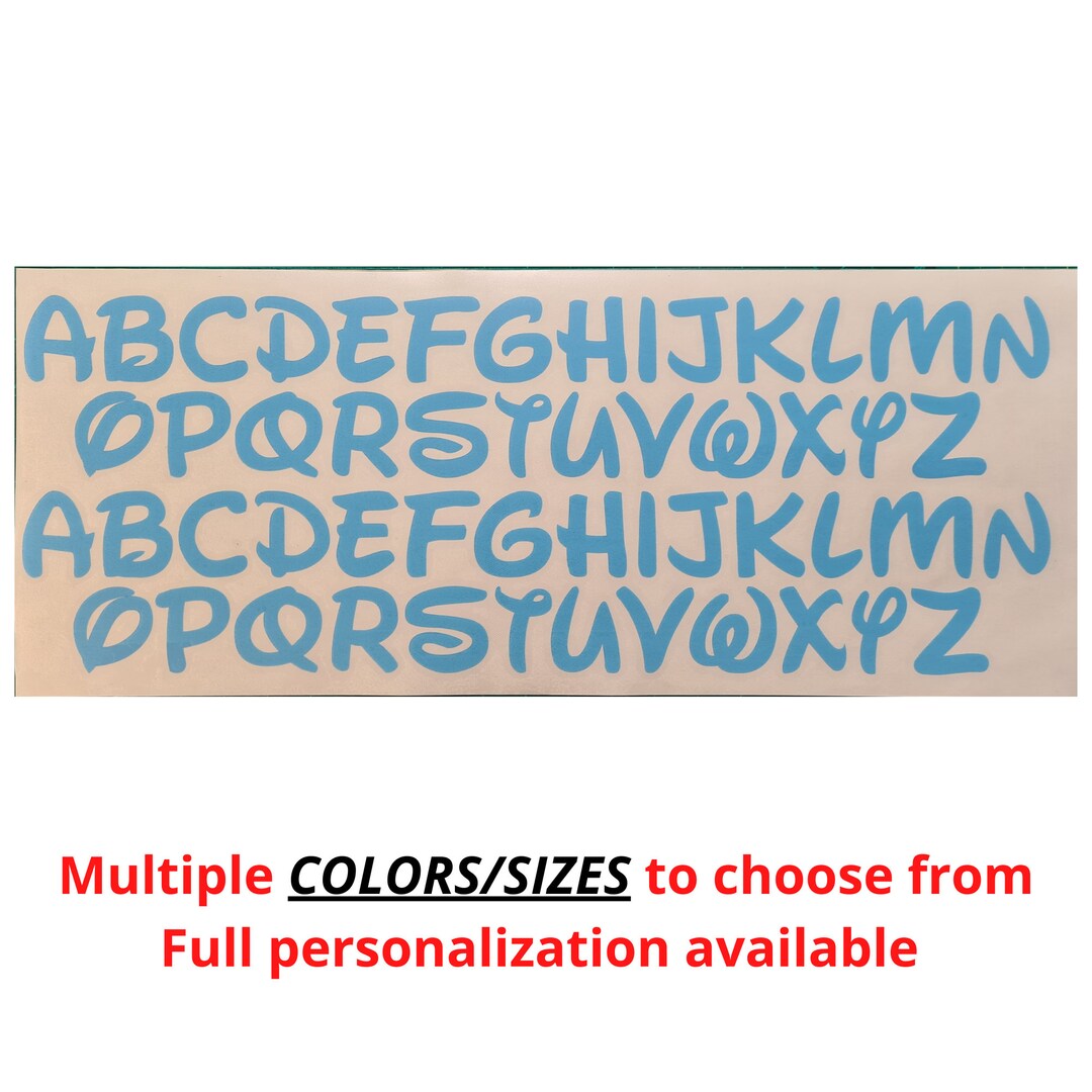 LETTERS Vinyl Decals A to Z Stickers Kit Full Alphabet Mug Craft Wall ...