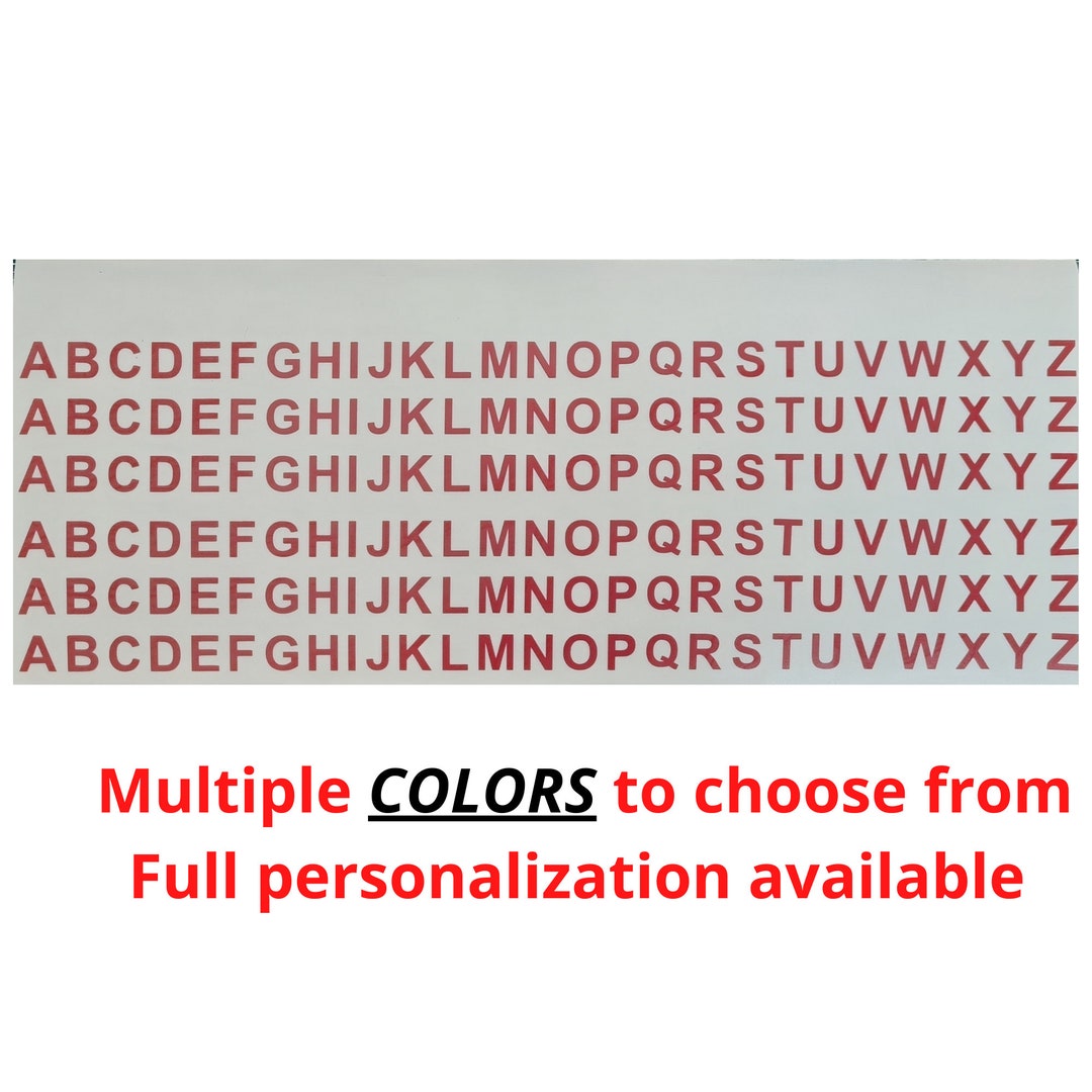 LETTERS Vinyl Decals A to Z Stickers Kit Full Alphabet Mug Craft Wall ...