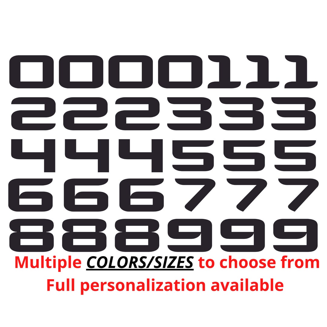 Sticky Vinyl Numbers Stickers Decals Bin Door Office Home - Etsy