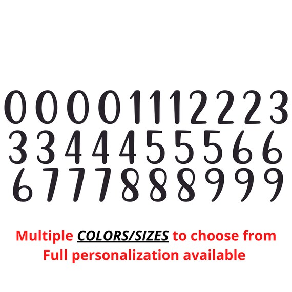 Sticky Black Vinyl Numbers Stickers Decals Bin Door Office - Etsy