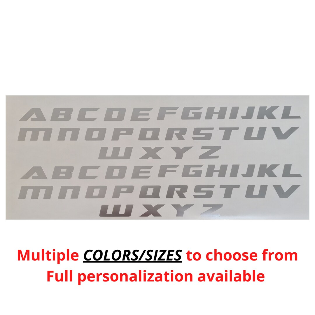 LETTERS Vinyl Decals A to Z Stickers Kit Full Alphabet Mug Craft Wall ...