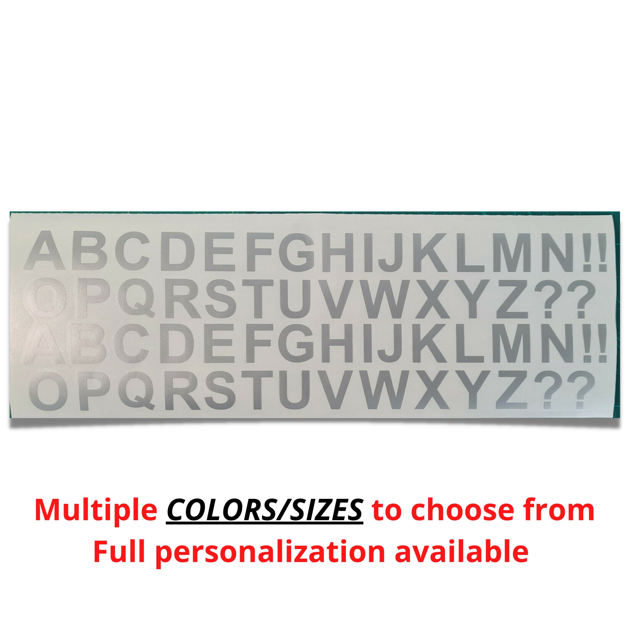 LETTERS Vinyl Decals A to Z Stickers Kit Full Alphabet Mug Craft Wall ...