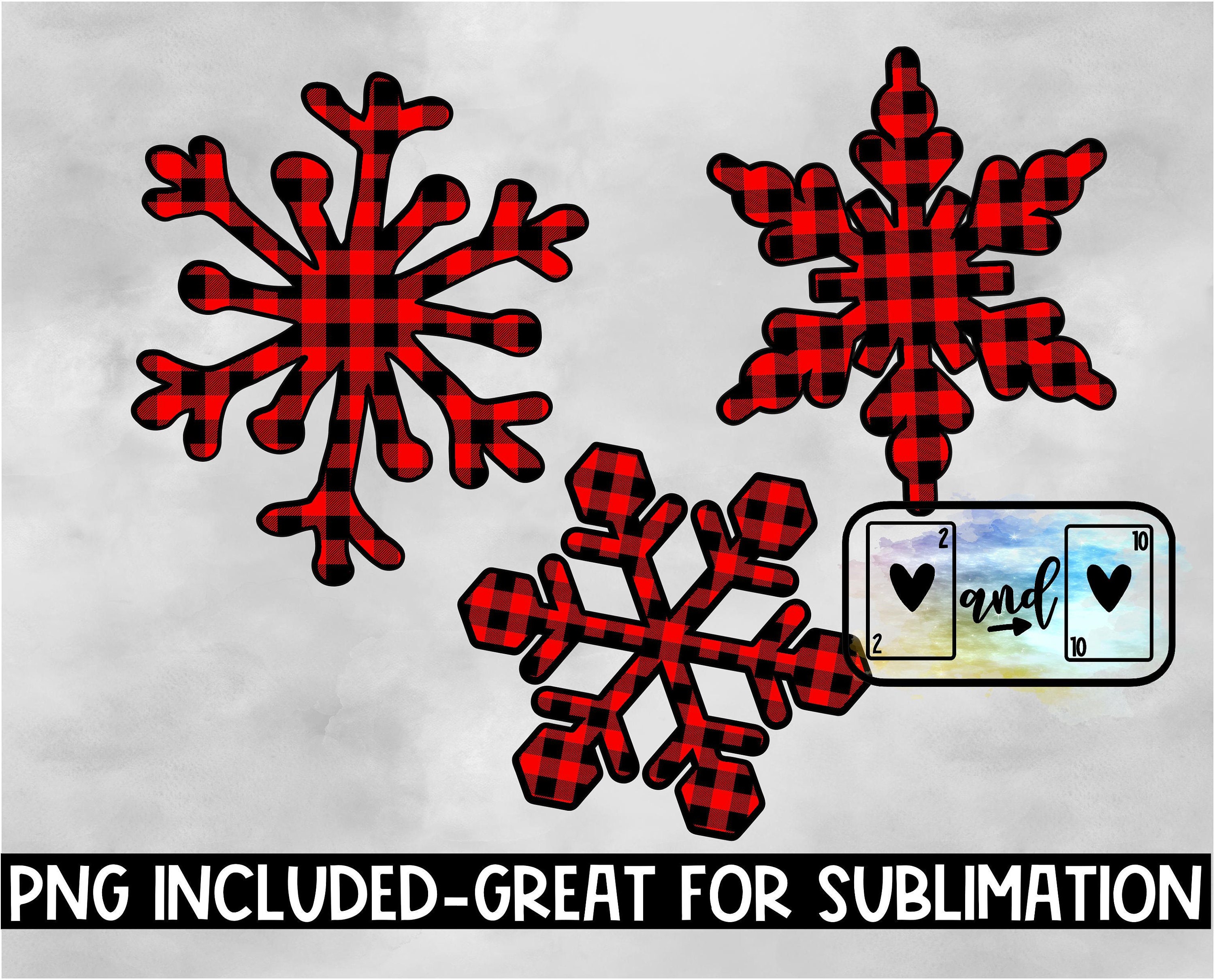 Red Plaid Snowflake Png Snowflakes SVG Christmas PNG Digital | Etsy