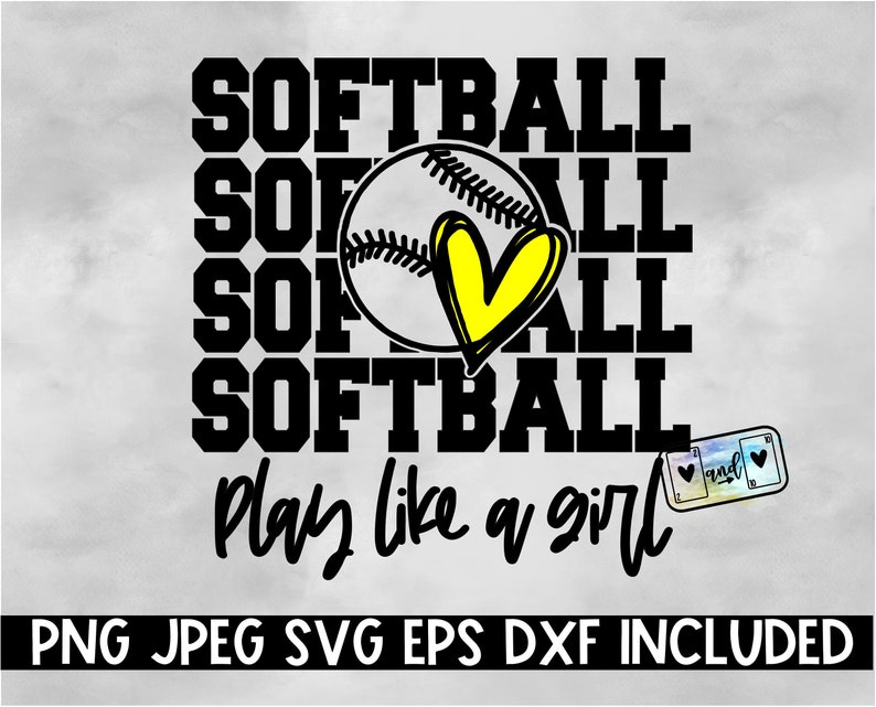 Softball SVG PNG Softball Play Like a Girl Svg Png Awesome | Etsy