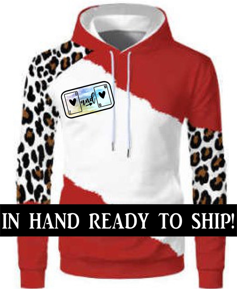 Sublimation 100% Polyester Sweatshirt Red Leopard Sublimation - Etsy