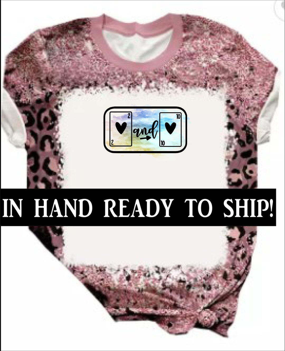 Pink Faux Bleached Sublimation 100% Polyester Cotton Feel Sublimation ...