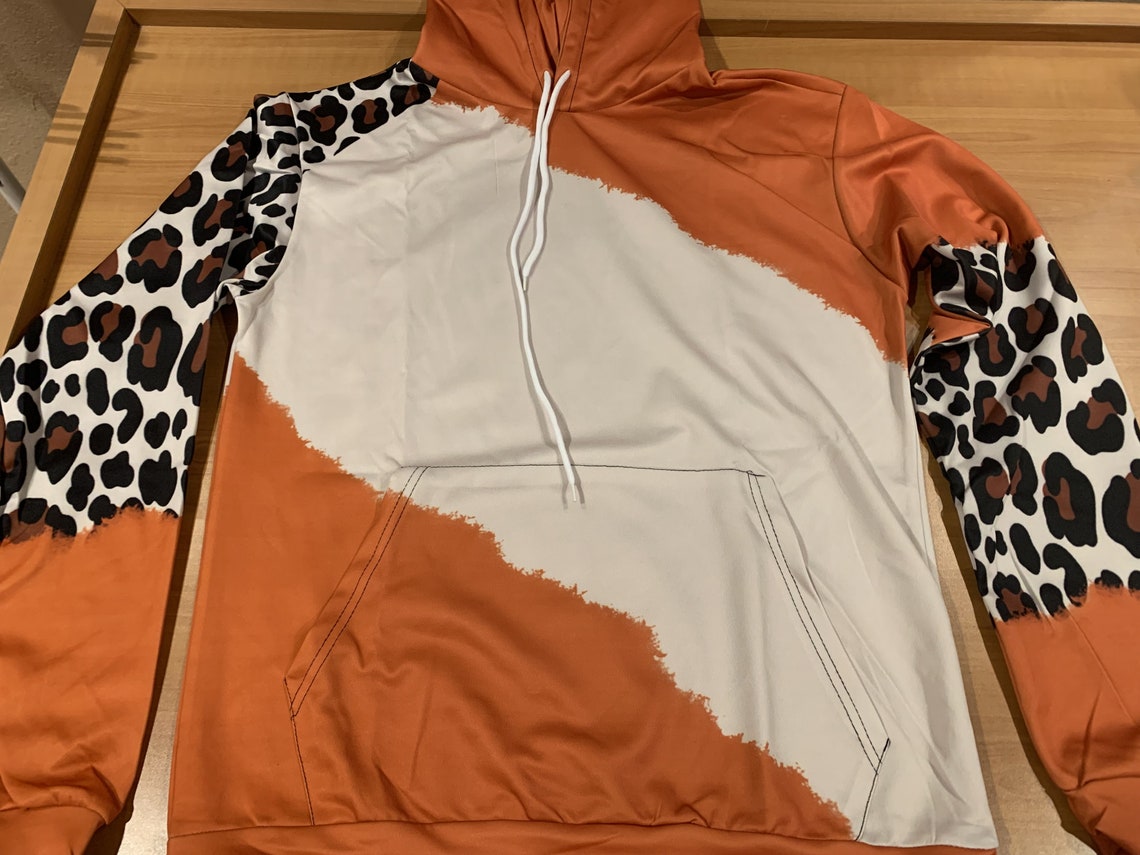 Sublimation 100% Polyester Sweatshirt Orange Leopard - Etsy