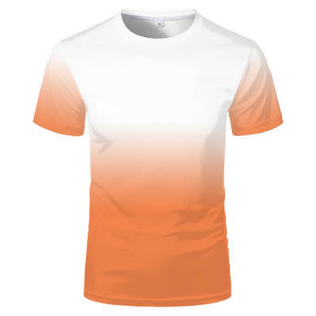 Orange Ombre Sublimation T-shirt, 100% Polyester Cotton Feel - Etsy