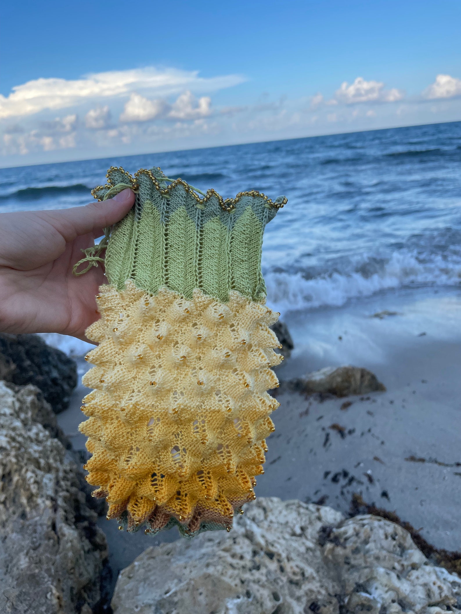 Pineapple Reticule Knitting Pattern - Etsy