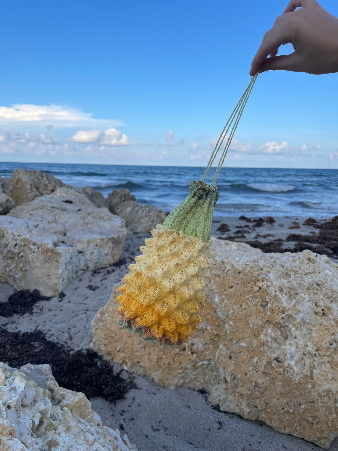 Pineapple Reticule Knitting Pattern - Etsy