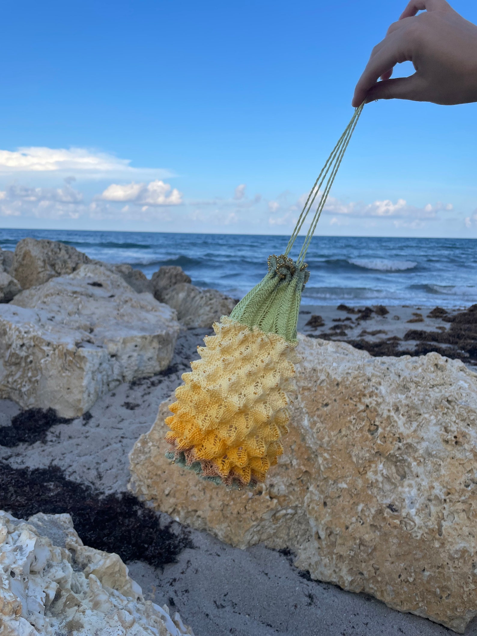 Pineapple Reticule Knitting Pattern - Etsy