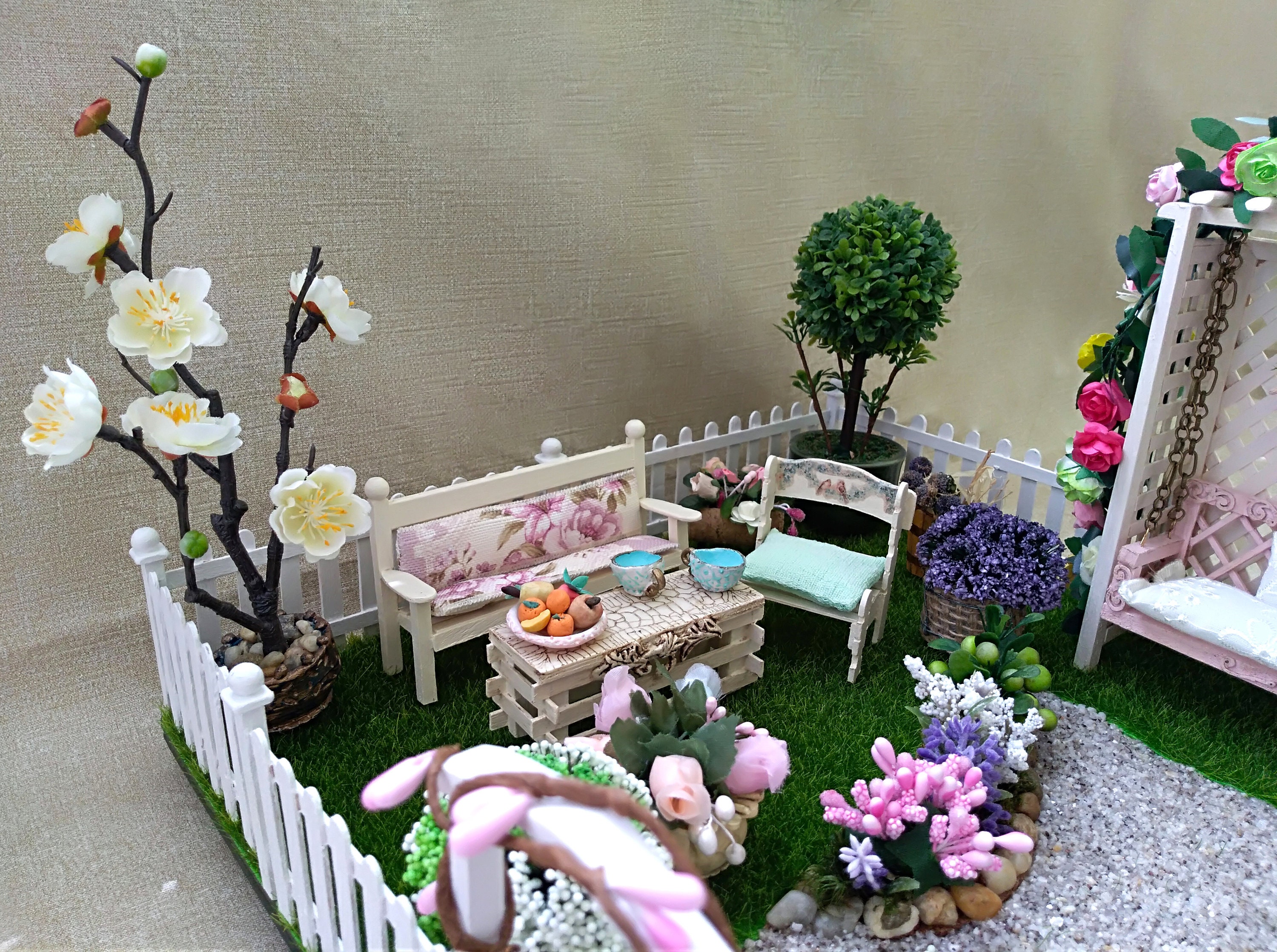 Miniature Garden Handmade Miniature Garden Doll Garden Miniature Flower ...