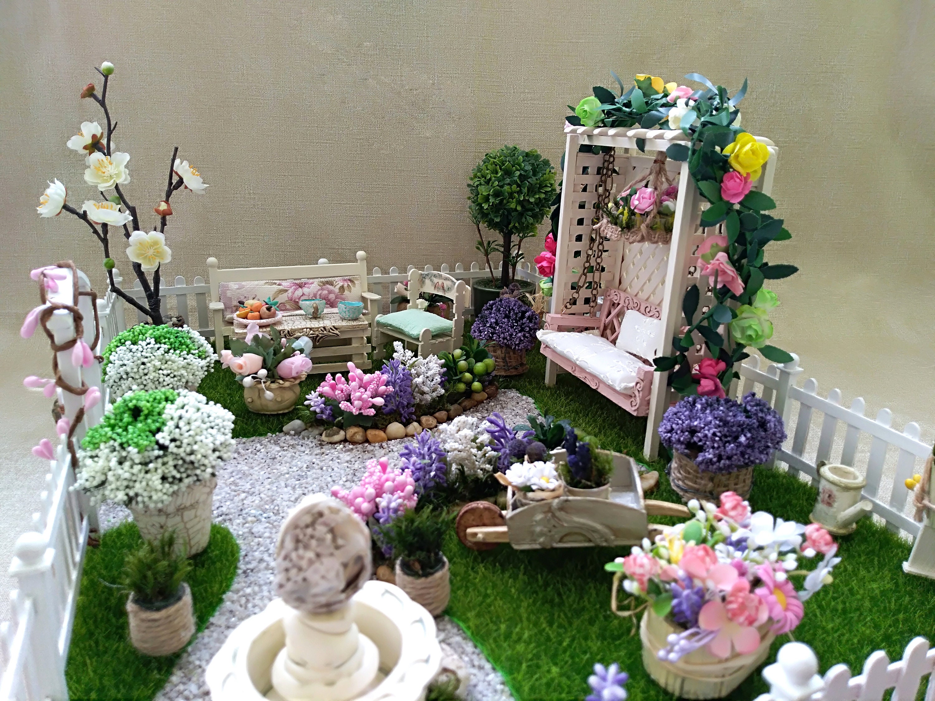 Miniature Garden Handmade Miniature Garden Doll Garden - Etsy UK