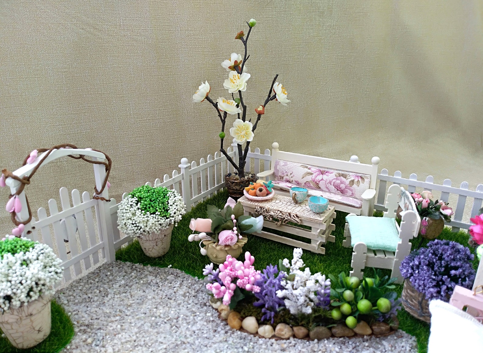 Miniature Garden Handmade Miniature Garden Doll Garden Miniature Flower ...