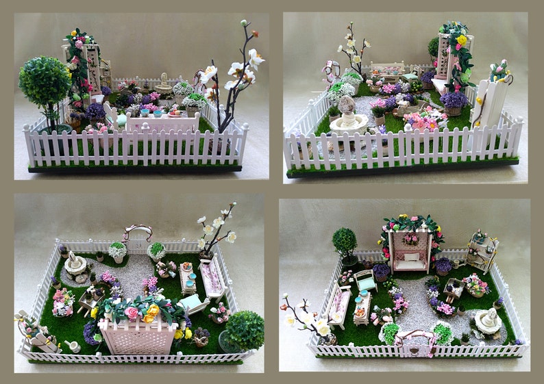Miniature Garden Handmade Miniature Garden Doll Garden Miniature Flower ...