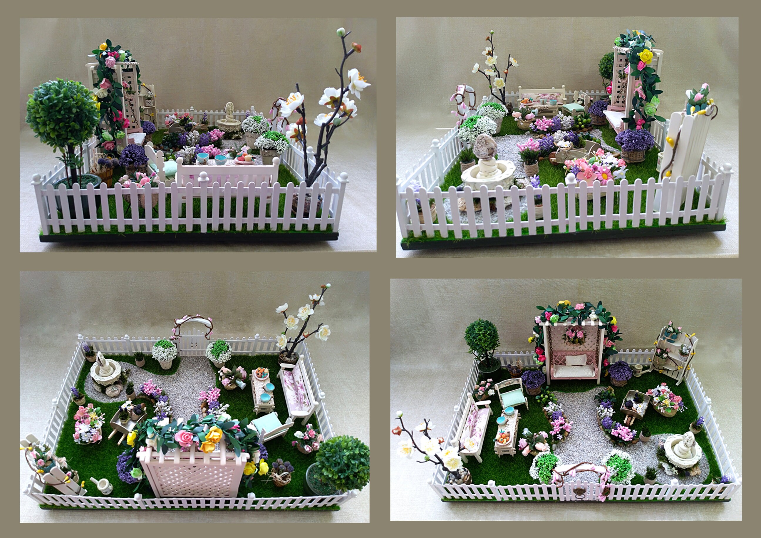 Miniature Garden Handmade Miniature Garden Doll Garden Miniature Flower ...