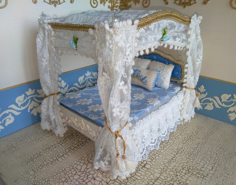 Miniature Canopy Bed Miniature Bedroom Furniture Miniature Bedroom ...