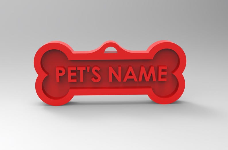 Personalized Dog Tag | 3D Printable STL File | Custom Pet Name & Phone ...