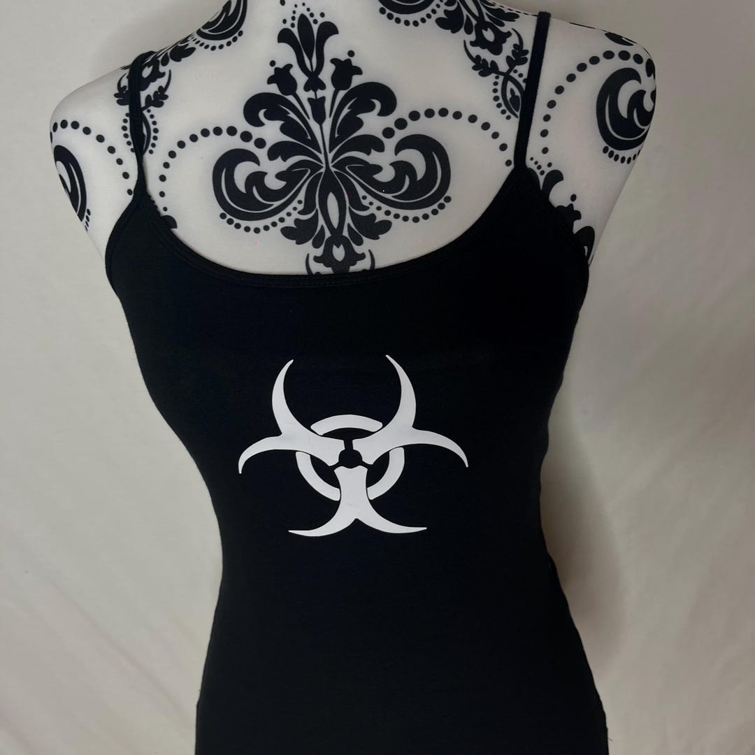 Black Biohazard Warning Symbol Cami Tank Top - Etsy