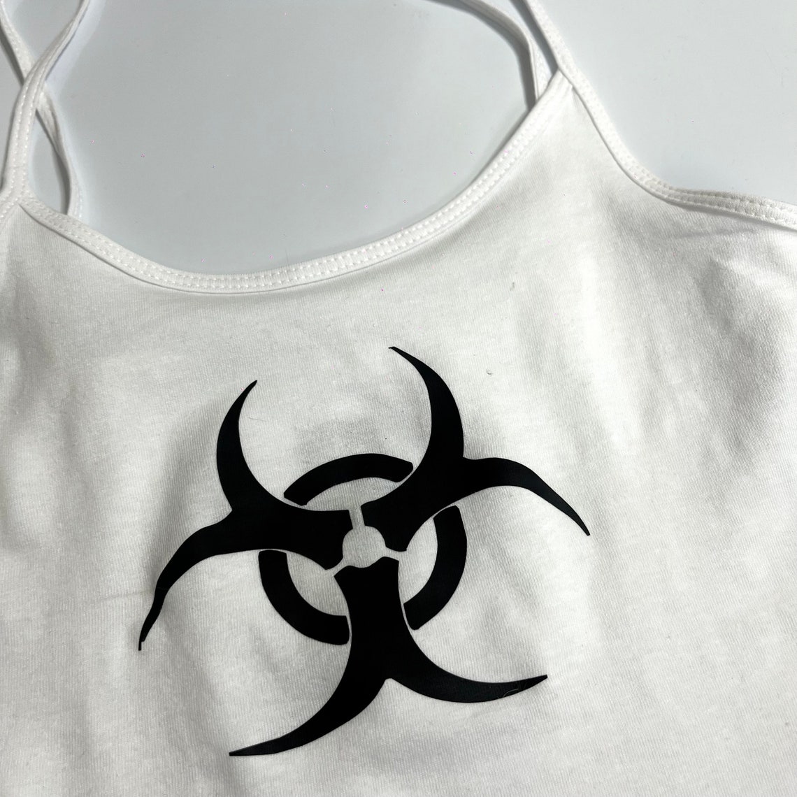 White Biohazard Warning Symbol Cami Tank Top - Etsy