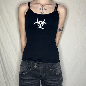 White Biohazard Warning Symbol Cami Tank Top - Etsy