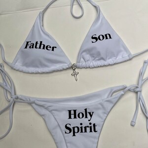 Womens Holy Spirit Father Son Bikini Black Swimsuit - Etsy Canada